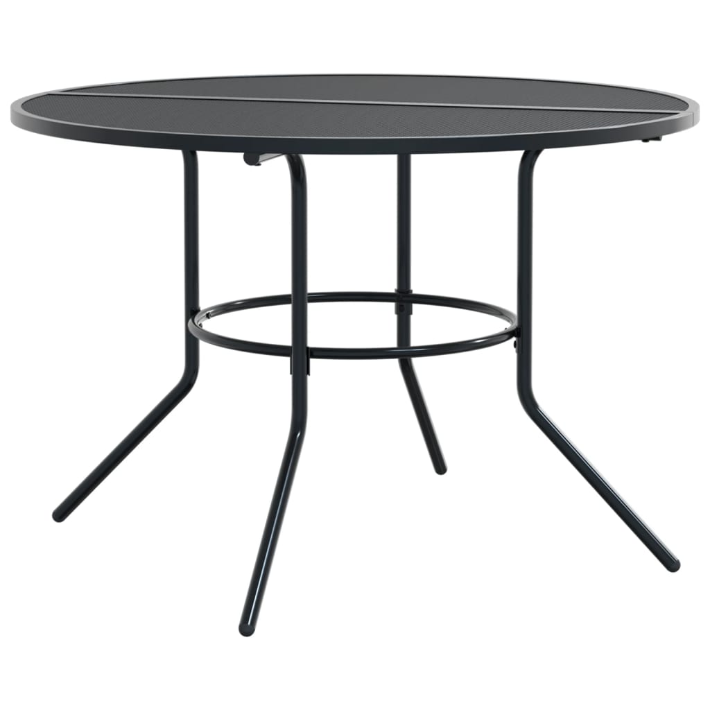 vidaXL Table de patio ronde anthracite acier enduit de poudre | vidaXL.be